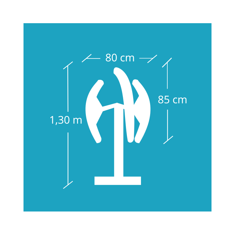 kit mini Éolienne SMARTWIND eco 500w trois pales